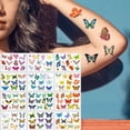 12pcs Waterproof Butterfly Pattern Temporary Realistic Color Butterfly ...