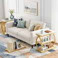 Fnova 3-Tier End Table, Industrial Wooden Side Table with Metal Frame ...