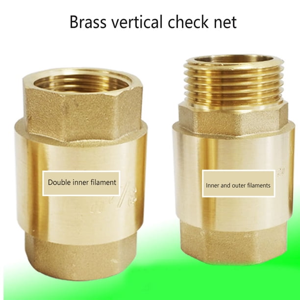VONKY Inline Check Valve Copper 3/4 Inch Spring Loaded Water Non-return ...