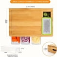 Bamboo Cutting Board with Food Storage Drawers and Juice Groove for ...