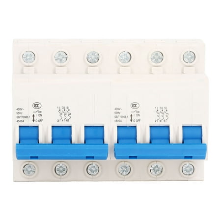 Disjoncteur Double Puissance DIN Guide Rail Micro Emboîtement 3P+3P ...