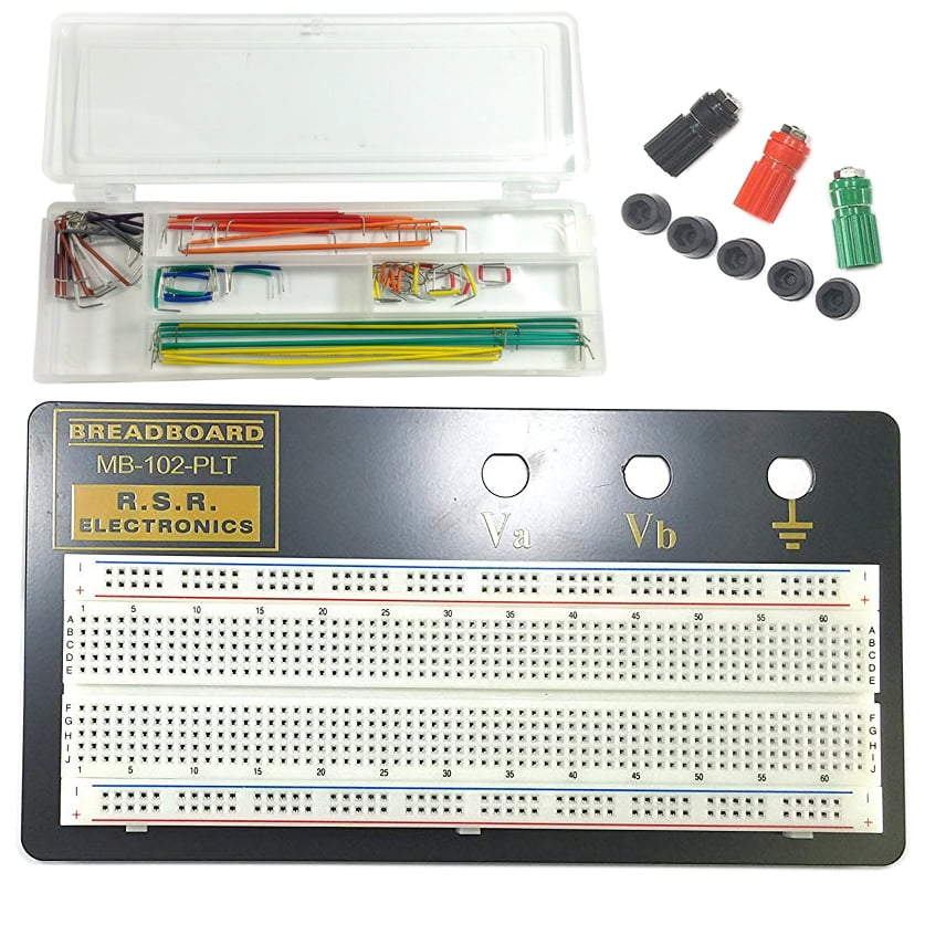 Solderless Breadboard 830 Tie Points, Backplate, 3 Binding Posts with ...