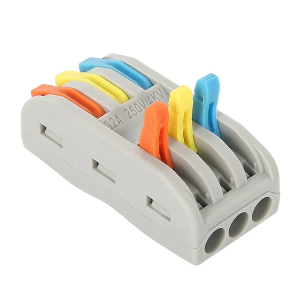 ODOMY Spring Lever Terminal Block Reusable Electric Cable Connector ...