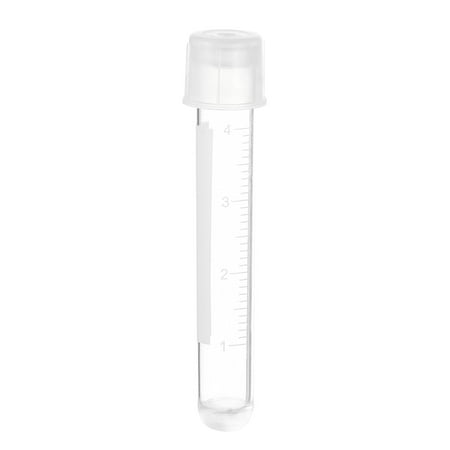 Uxcell Lab Tube PS Plastic Test Tubes with 2 Positions Cap Clear 10 ...
