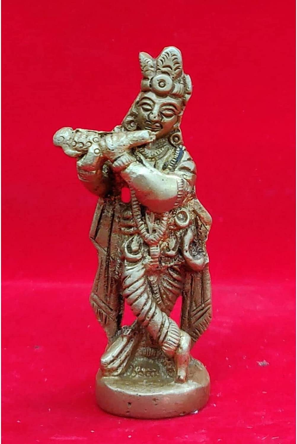 Krishna Statue in Brass Lord Krishna Idol Standing Krishna Sculpture ...