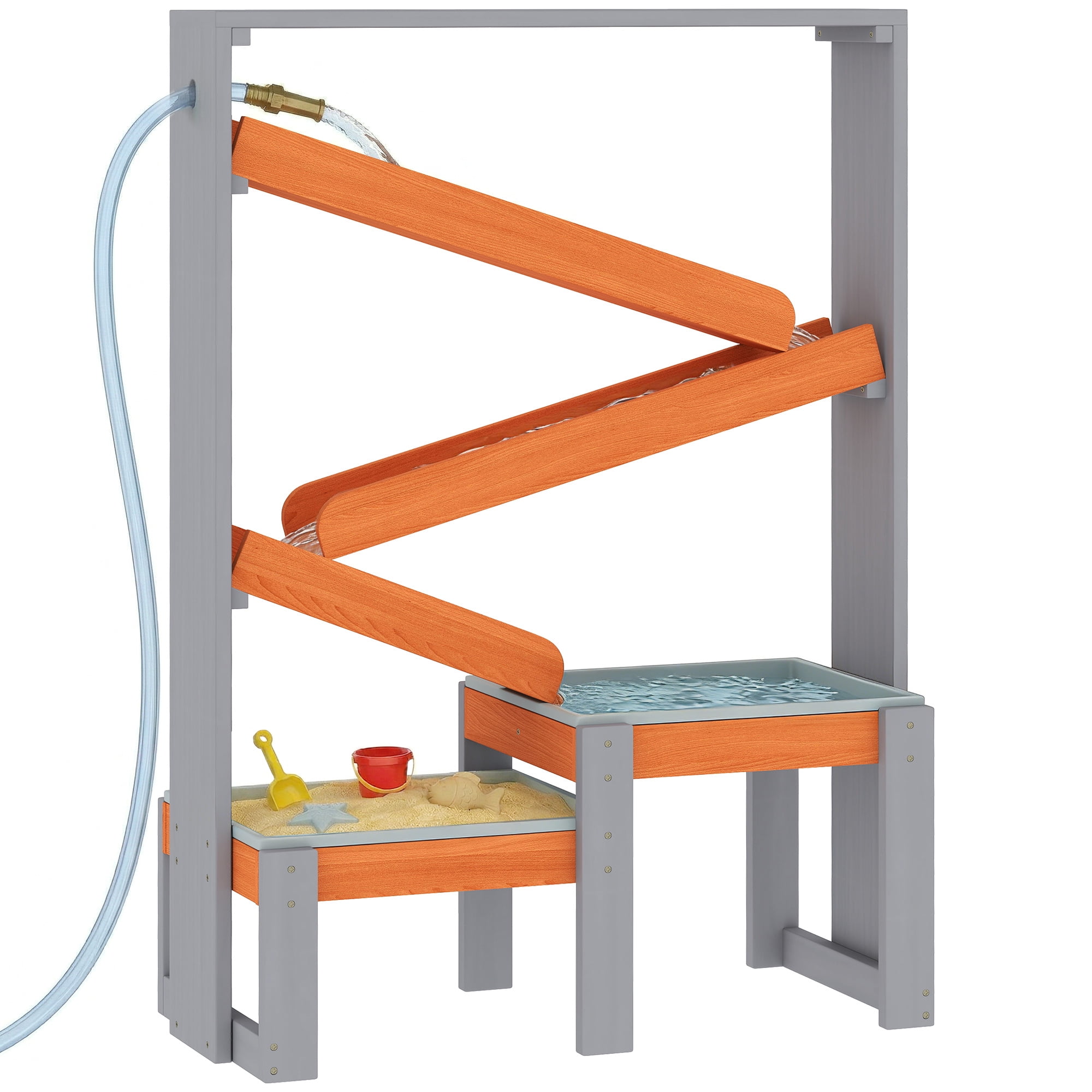 Click here for Qaba Wooden Sandbox  Kids Sand And Water Table Wit... prices