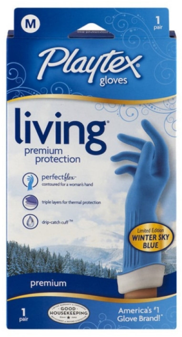 Playtex Living Premium Protection Gloves, Medium 1 Pair (Pack of 2 ...