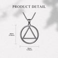 Sobriety Gift 925 Sterling Silver Alcoholics Anonymous Necklace AA ...