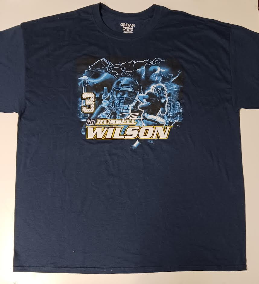 Russell Wilson T-shirt With Free 18x30 Triple Frame X-Large - Walmart.com