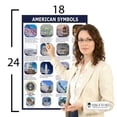 Learning American Symbols chart LAMINATED poster for classroom clear ...