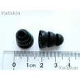 STARLIGHT- New 6 Large Black Triple Flange Eartips Buds Set For Audio ...