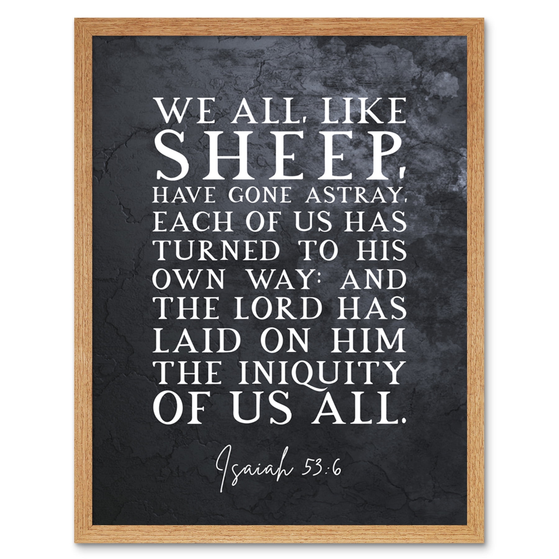 Isaiah 53:6 We All Like Sheep Have Gone Astray Christian Bible Verse ...