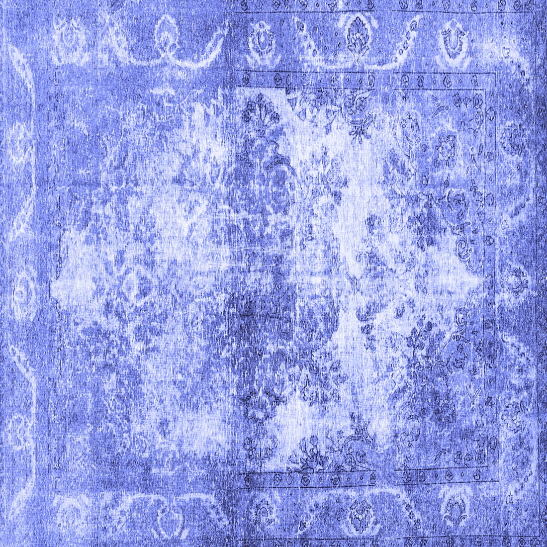 Ahgly Company Indoor Square Abstract Blue Contemporary Area Rugs, 8 ...