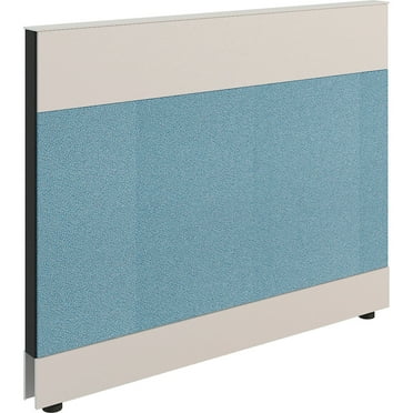 60-1/4"W x 73-1/2"H Deluxe Freestanding Office Partition Panel, Blue ...