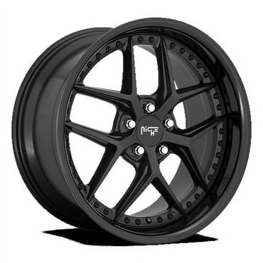 Niche 1PC Aluminum Rim M124 MILAN 18X8in Gloss Black Brushed Finish ...