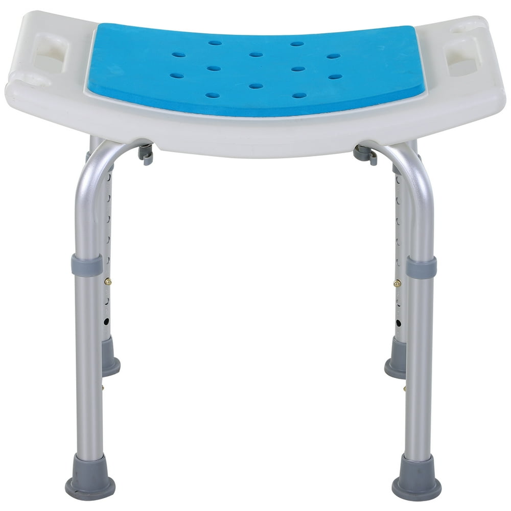 Homcom 6-Level Adjustable Curved Bath Stool Chair Non-Slip for the ...