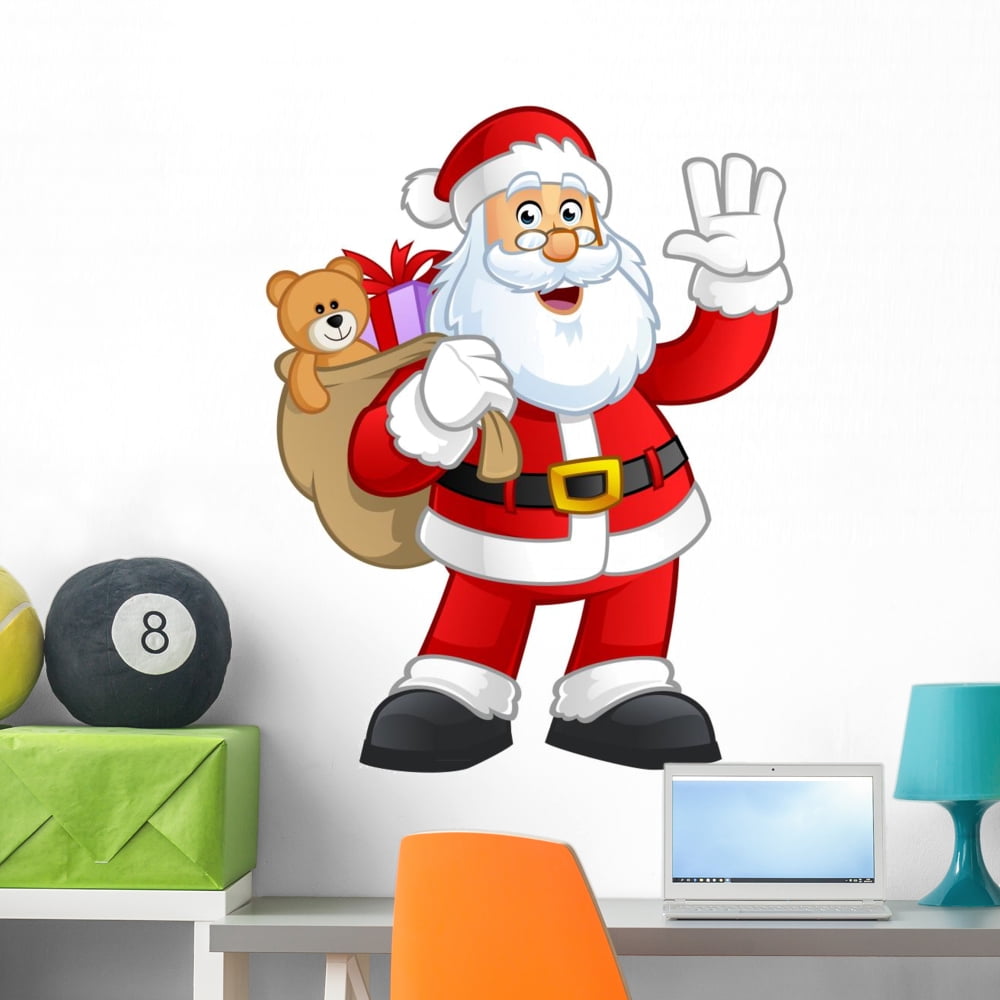 Santa Claus Character Vector Wall Decal Wallmonkeys Peel and Stick ...