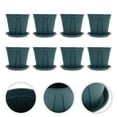 Toyandona Plastic Flower Pot Round Design 8 Sets With Drainage ...