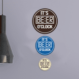 Signs ByLITA Circle It’s Beer O'Clock Sign (Black) - Large - Walmart.com