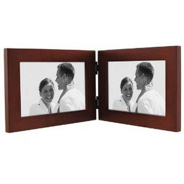 LINEAR Hinged Double Walnut Landscape 6x4 frame by Malden - Walmart.com ...