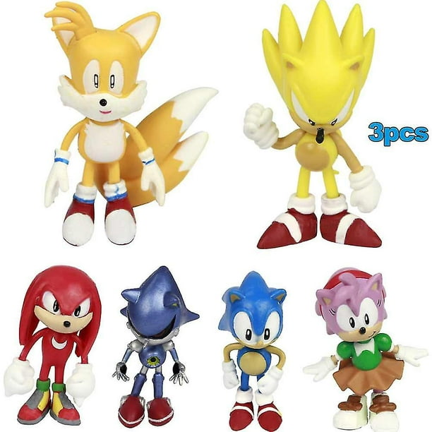 Sonic The Hedgehog Amy Tails Mephiles Knuckles 2.4in Pvc Figure Model ...