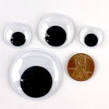 Hello Hobby Black & White Adhesive Stick On Googly Eyes for Crafts, 119 ...