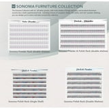 Sonoma White Nail Powder Wall Rack, Double Shelves 6 Tiers, Holds up to ...