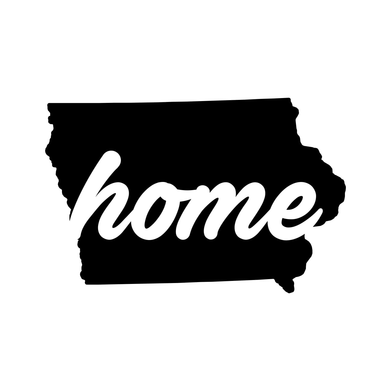 Iowa Home Sticker Decal Die Cut - Self Adhesive Vinyl - Weatherproof ...