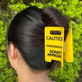 Overstimulated Caution Sign Hair Claw Clip, Yellow Caution Hair Clip ...