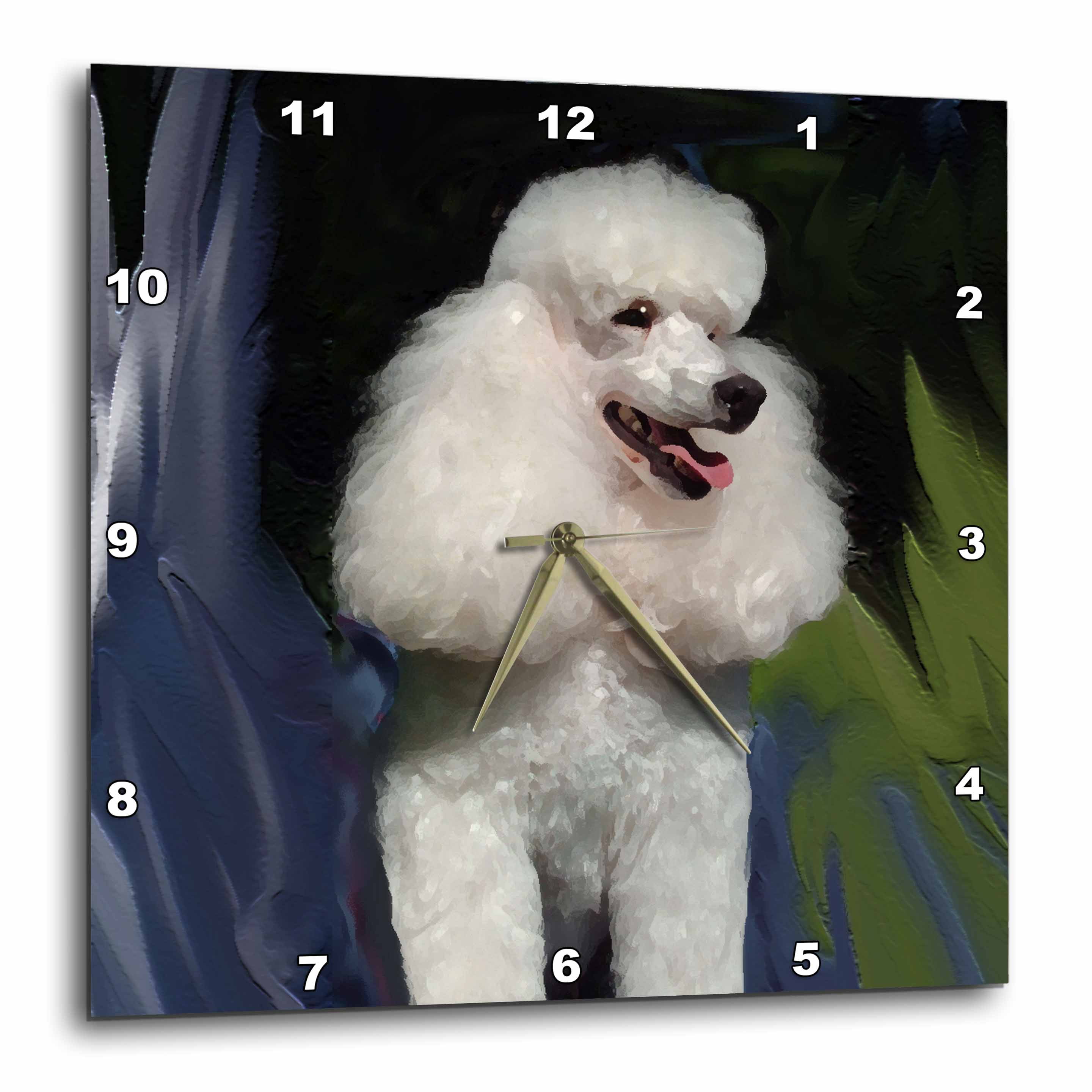 3dRose Miniature Poodle - Wall Clock, 10 by 10-inch - Walmart.com