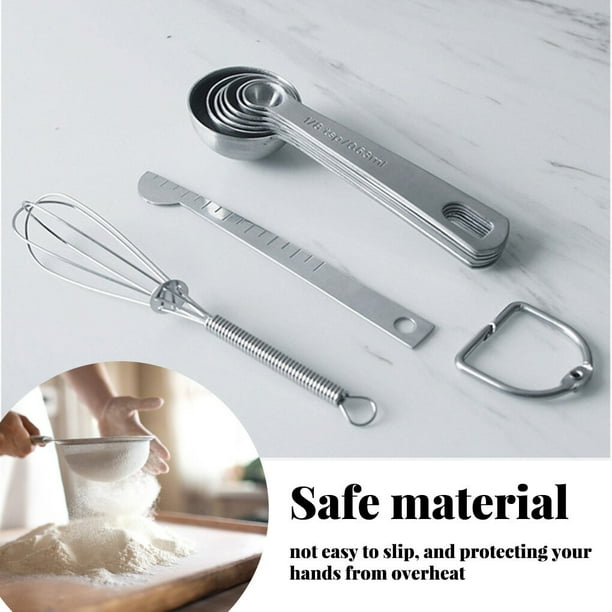 wolftale 9 Pieces Stainless Steel Measuring Spoon Set Cooking Baking ...