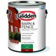 Glidden Grab-N-Go Barn & Fence Wood Exterior Paint Flat, Red, 1 Gallon ...