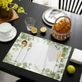 Rdsfhsp Leaves Placemats Set of 4 Seasonal Spring Summer Green Plants Placemats for Dining Table ...