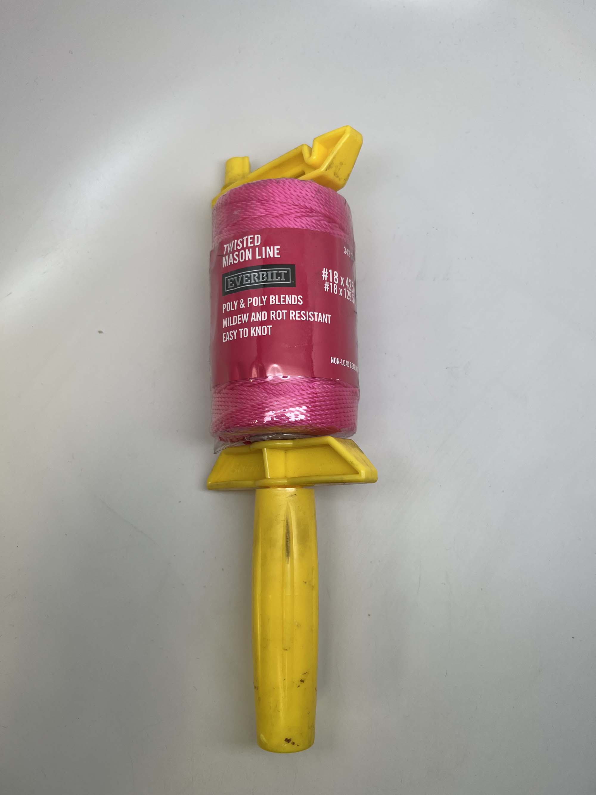 Everbilt #18x425ft Twisted Mason Line- Poly & Poly Blends, Pink, Mildew ...