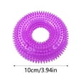 Blue Spiky Dog Ring Toy, Squeaky TPR Chew Circle for Teeth Cleaning 2 ...