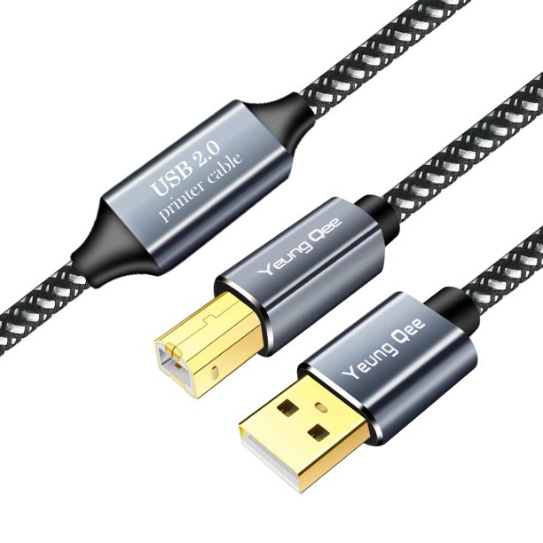 Printer Cable 65 ft,USB Printer Cable High Speed USB 2.0 A Male to Type ...