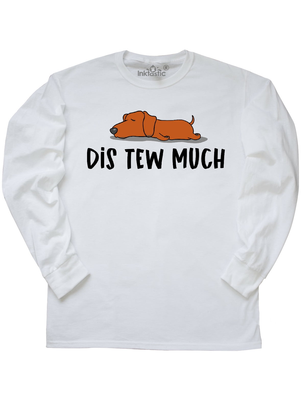 Inktastic Napping Dis Tew Much Daschund Weiner Dog Brown Long Sleeve T ...
