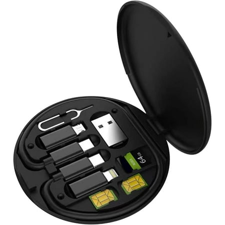 USB Adapter Cable Conversion Storage Box, Multi-Type Charging Line ...