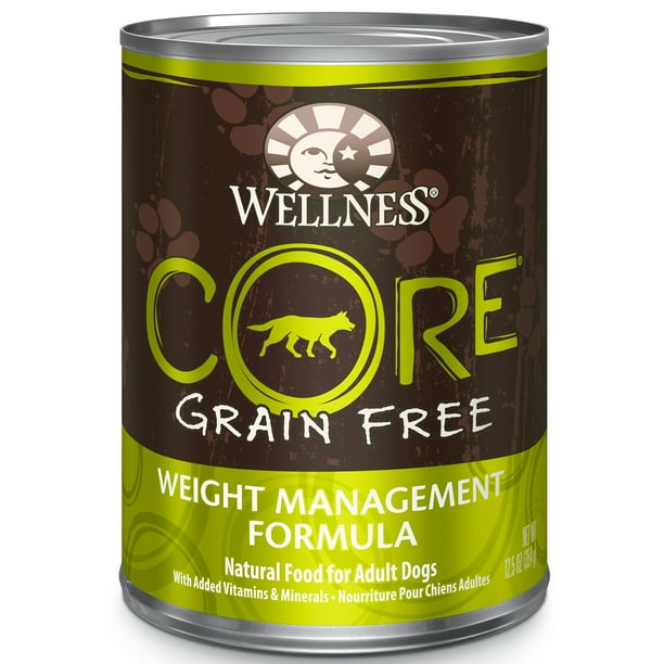 Wellness CORE Natural Wet Grain Free Canned Weight Management Dog Food ...