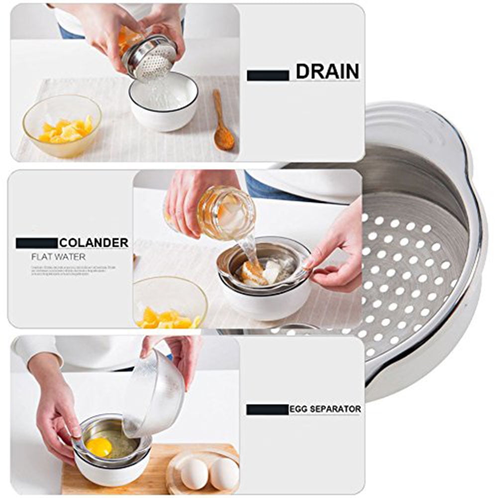 kiskick Stainless Steel Food Can Strainer Sieve - Tuna Press Lids Oil ...