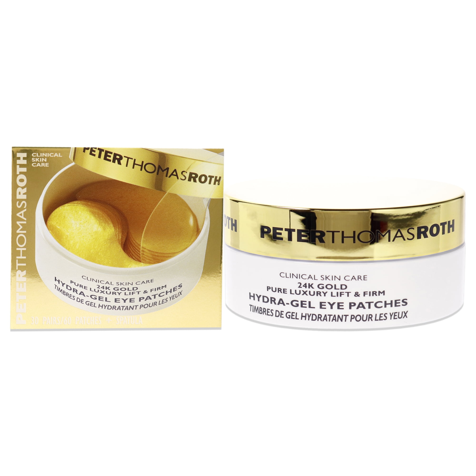 Parches para ojos Peter Thomas Roth, gel hidratante reafirmante de oro ...