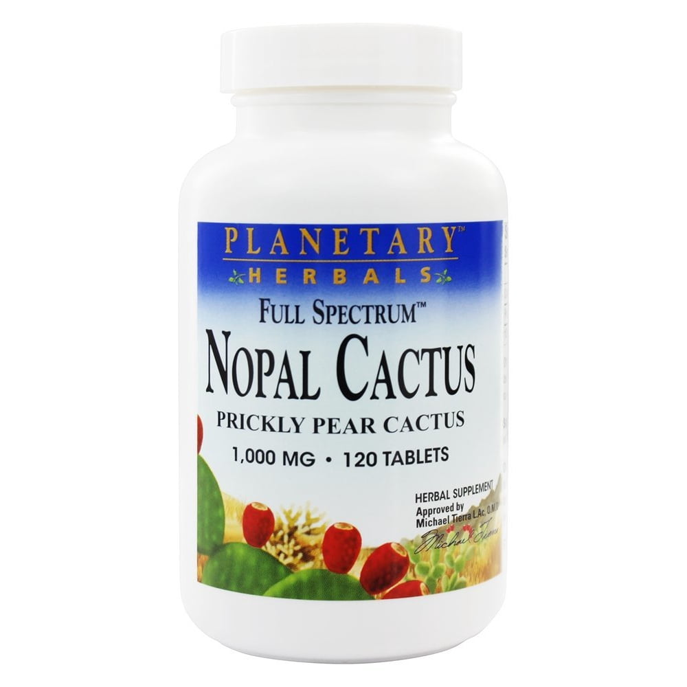 Planetary Herbals - Nopal Cactus Full Spectrum 1000 mg. - 120 Tablets ...
