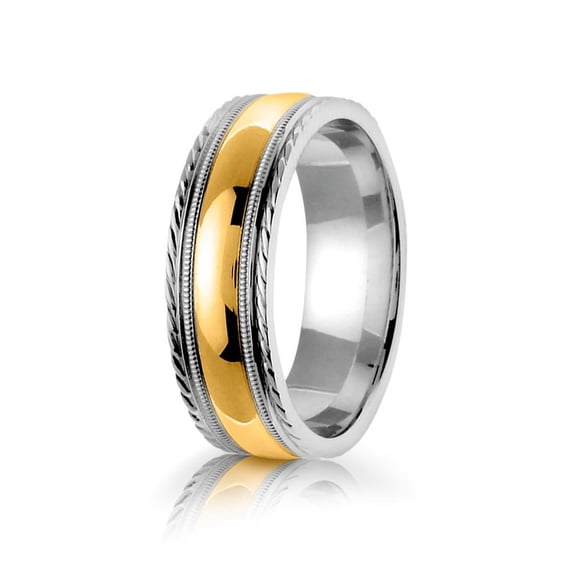 Genuine 14k White Yellow White Gold Polished Designer Center Line ...