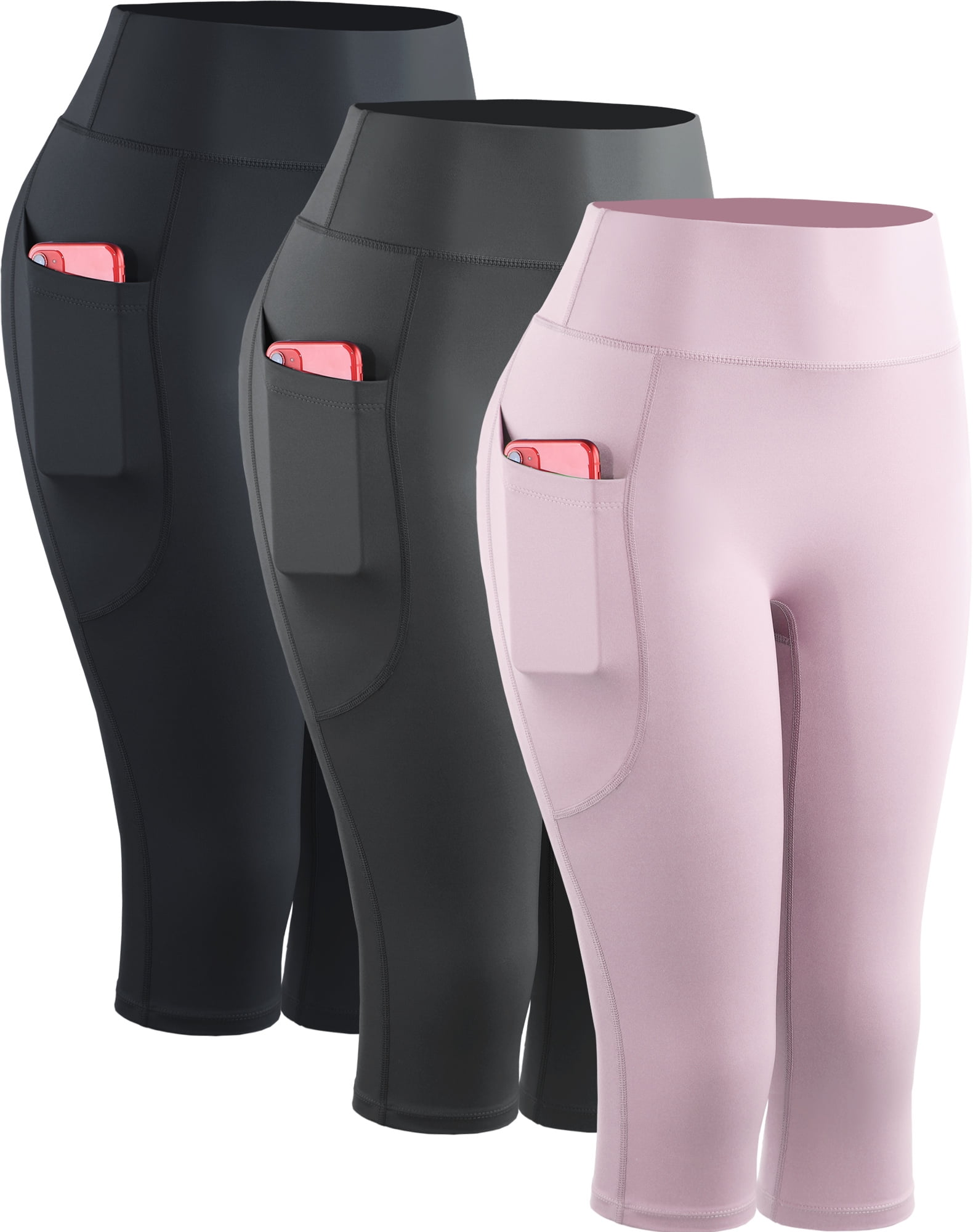 NELEUS Womens Yoga Capris Leggings For Workout With Pockets Tummy ...