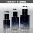 Black Glass Perfume Bottle - Empty Refillable Cologne Sprayer with Fine ...
