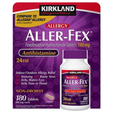 Kirkland Signature Aller-Fex 180 mg. 180 Tablets HSA/FSA Eligible ...