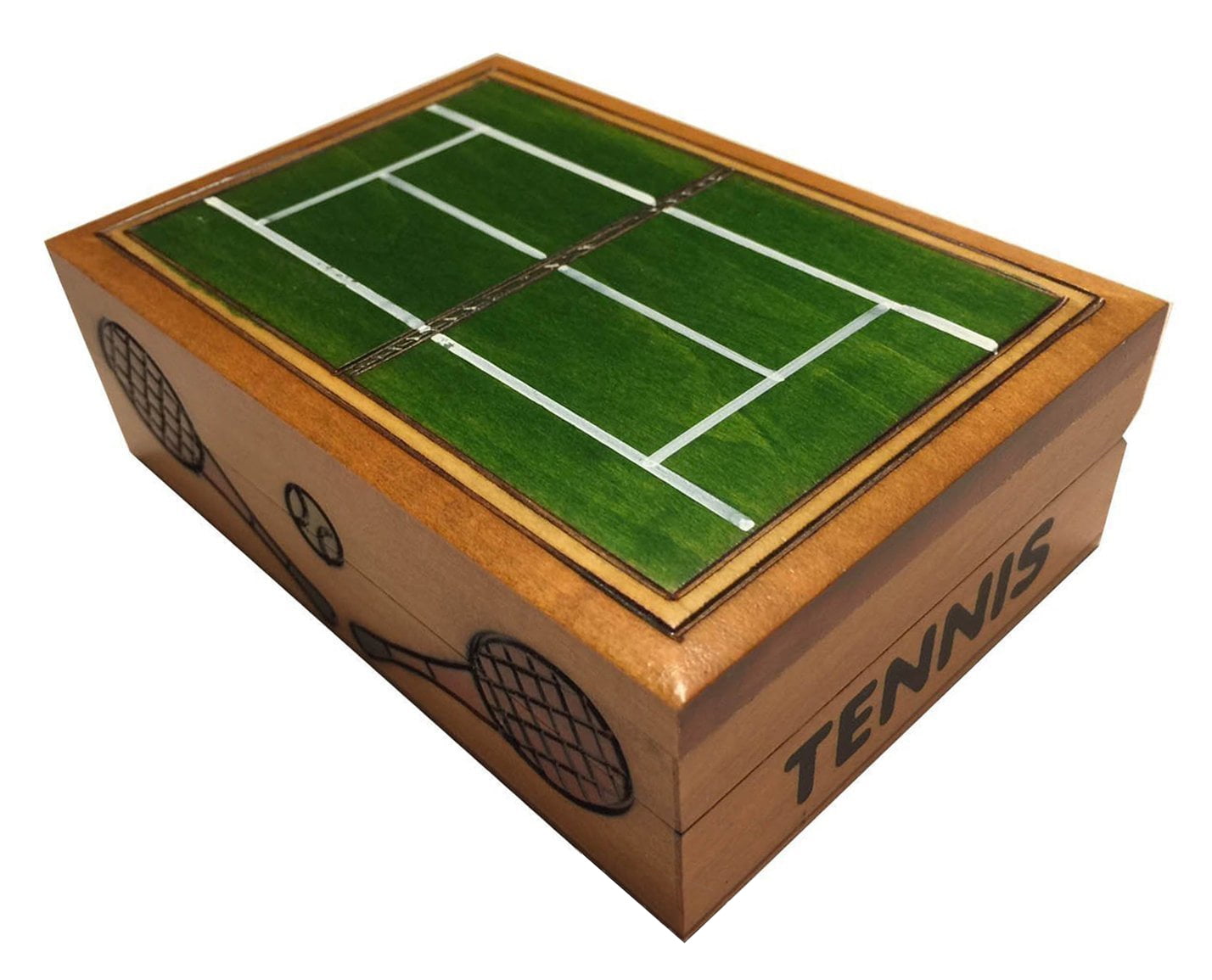 Tennis Wood Box Polish Handmade Linden Wood Tennis Keepsake Tennis ...