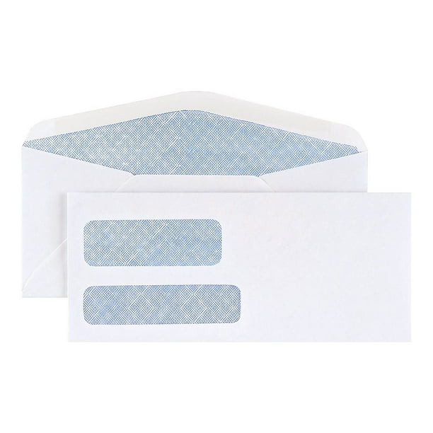 Staples 10 Envelope Double Window Security Tint Gummed Envelopes 500