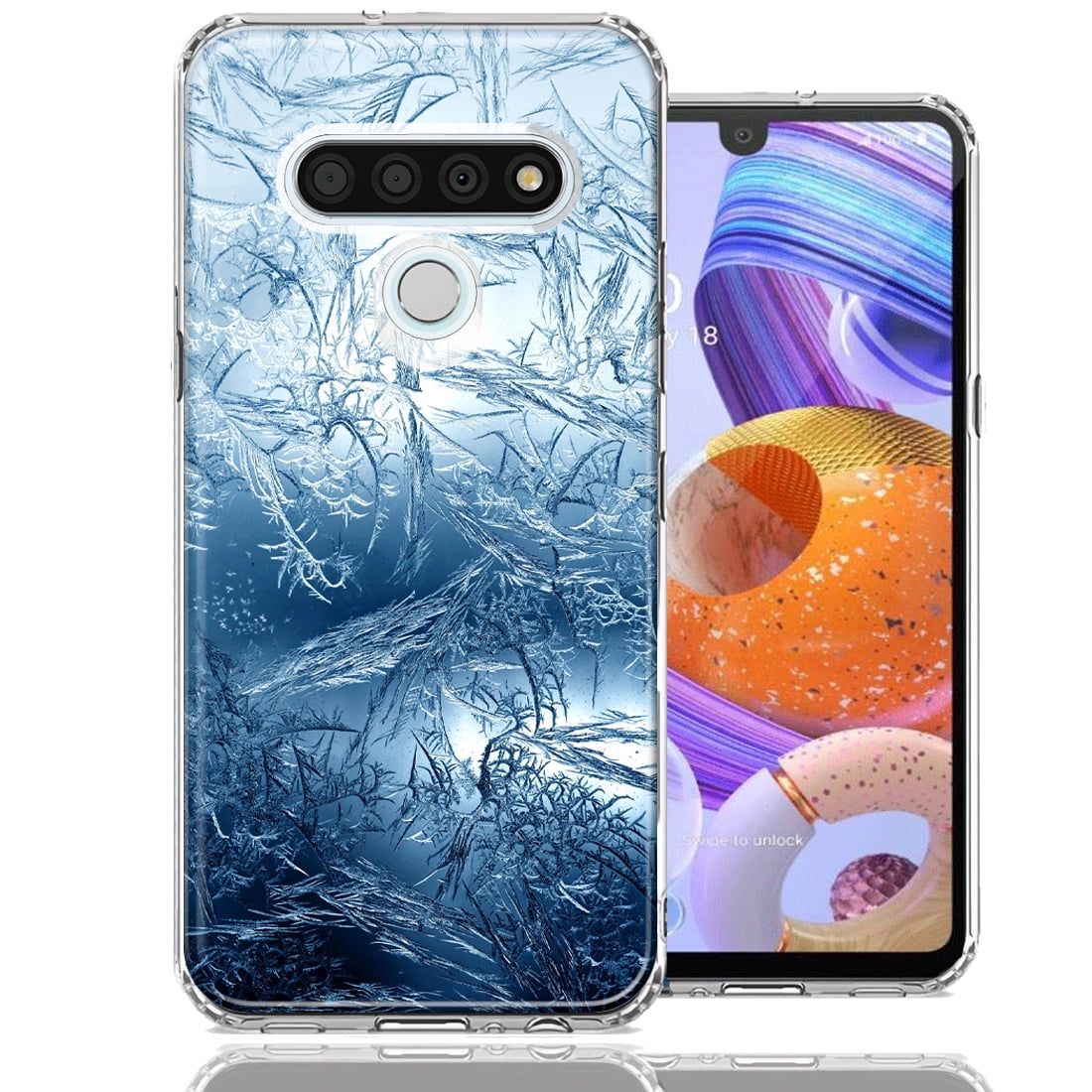 MUNDAZE For LG Stylo 6 Blue Ice Design Double Layer Phone Case Cover ...