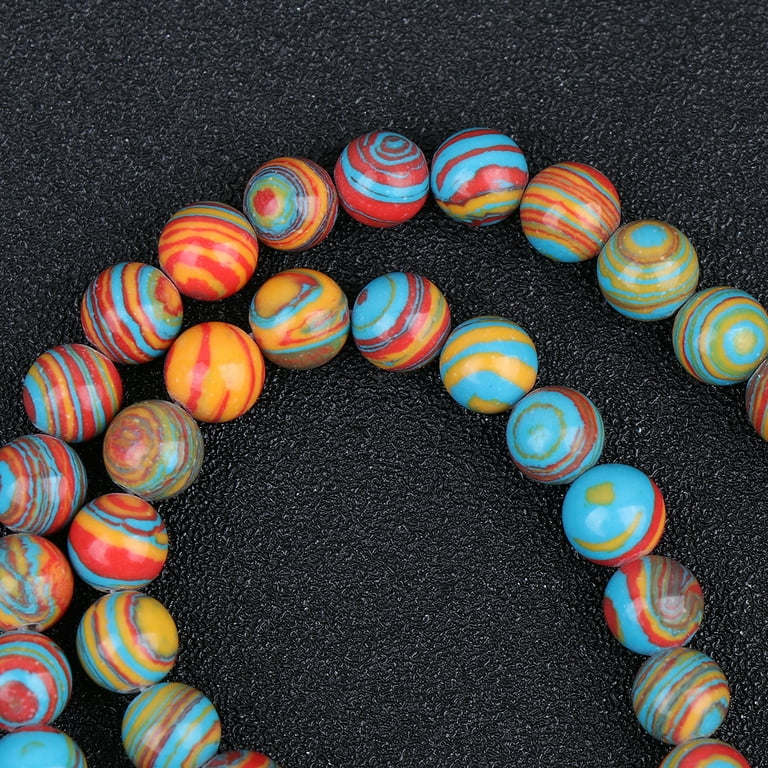62 Pcs Hard Material Beads Creative DIY Bead Accessories Colored Stone Beads Malachite Bracelet